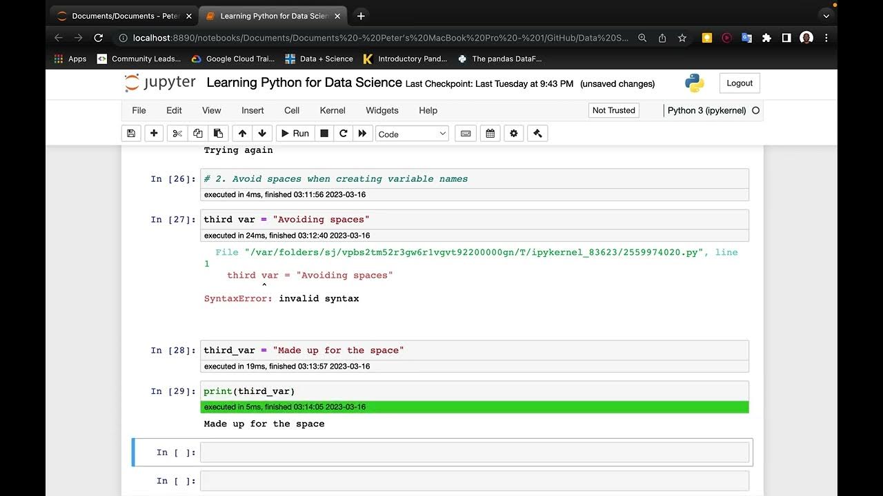 Creating a Python variable - Rules for creating a Python variable - 2 ...