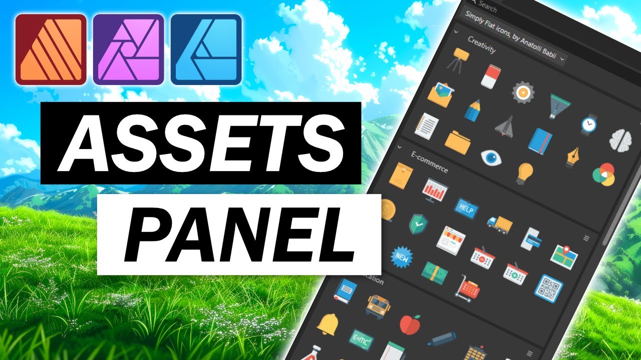 Assets Panel Tutorial For Affinity Designer Photo And Publisher Youtube