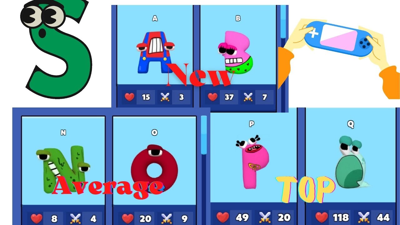 New VS Average VS Top🔥/ Alphabet Combine- Merge Master 💯 (A-Z) # ...