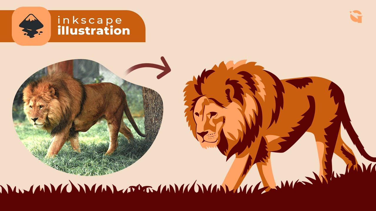 Inkscape | Lion Illustration | Inkscape Vector - YouTube