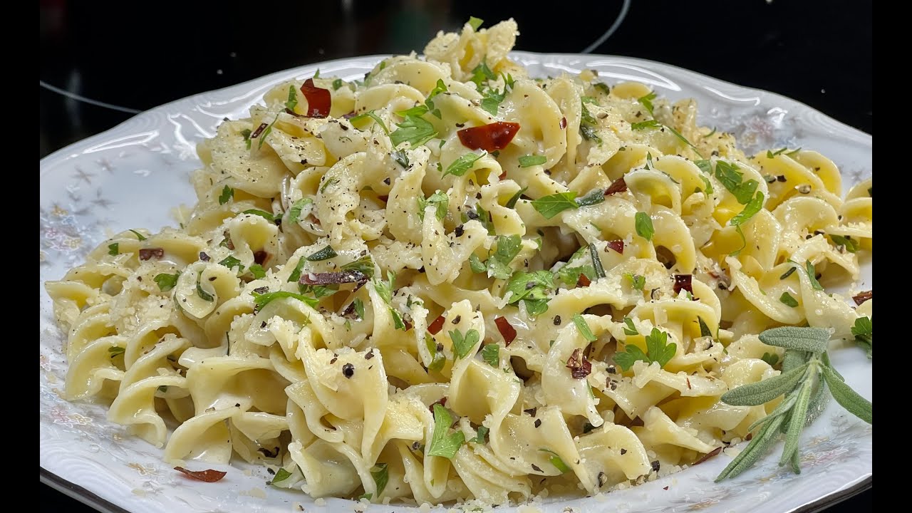 Creamy Lemon Garlic Pasta | Lemon Garlic Rosemary Pasta - YouTube