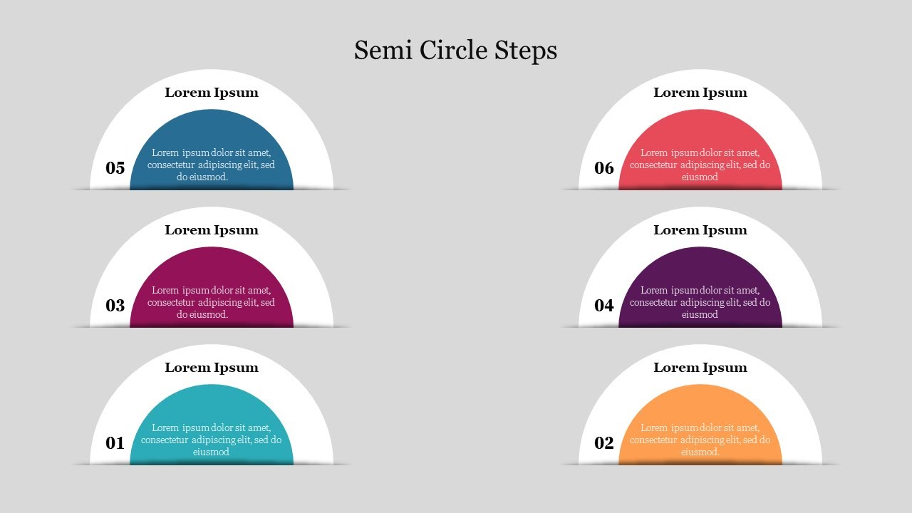 How To Create Semi Circles Shapes In PowerPoint - YouTube