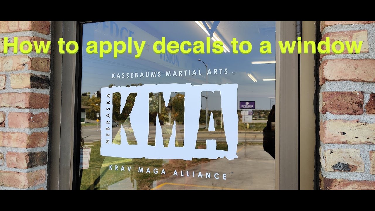 How to apply a window vinyl decal - YouTube