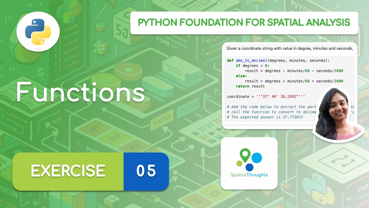 Exercise 05 Functions Python Foundation For Spatial Analysis Youtube