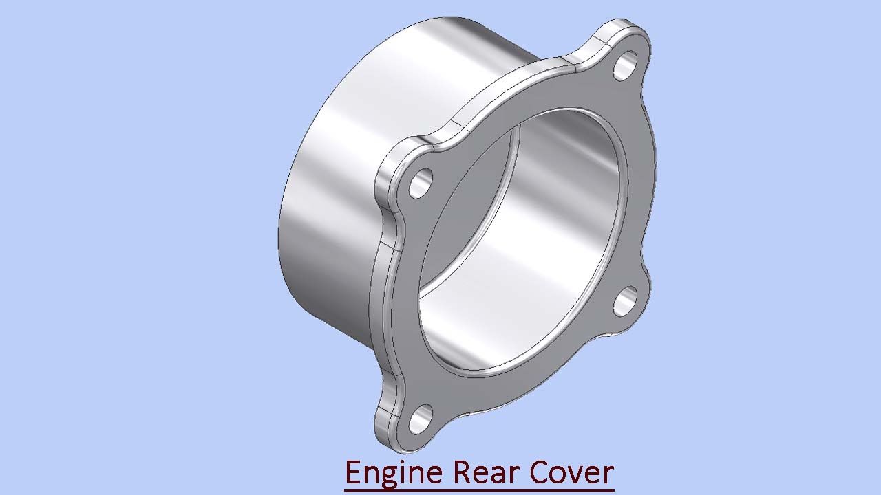 Engine Rear Cover (Video Tutorial) Autodesk Inventor - YouTube