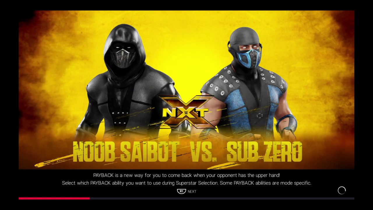 WWE 2k19 Noob Saibot VS Sub Zero 1v1 Match Live - YouTube