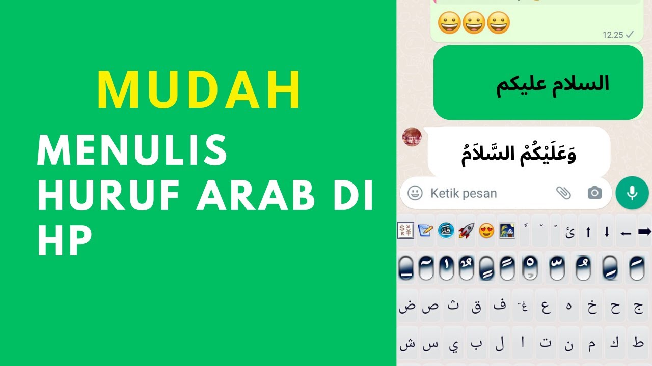 Cara menulis huruf arab di HP , sangat mudah - YouTube
