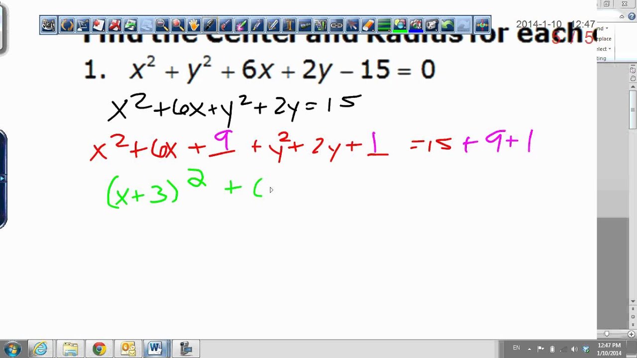 Circles Completing The Square Alg 2 YouTube circles-completing-the-square-alg-2-youtube