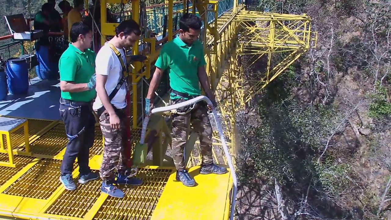 India's highest bungee at Jumping Heights, Rishikesh_Atul - YouTube