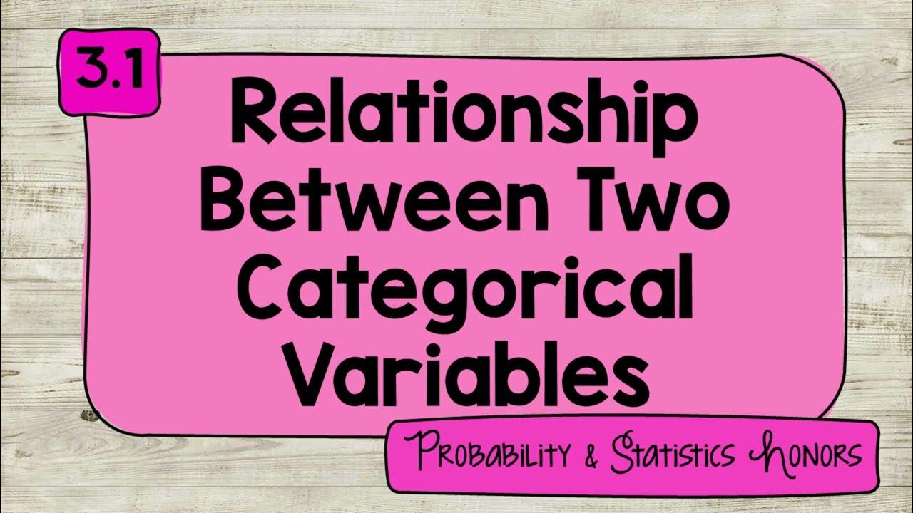 3.1 Relationships Between Two Categorical Variables - YouTube