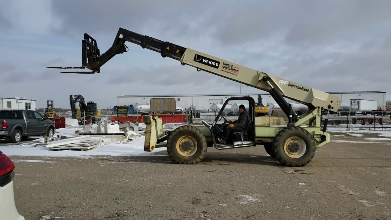 2001 Ingersoll Rand VR 1056 Telehandler - YouTube