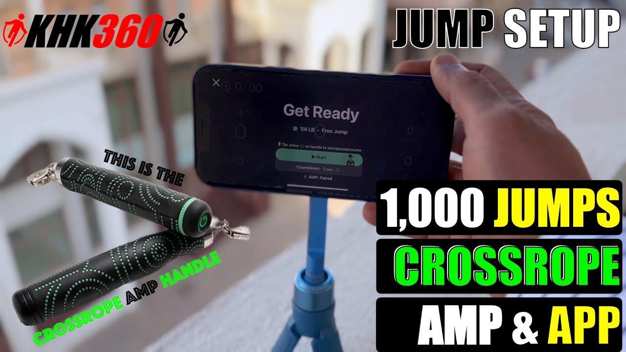 JUMP ROPE SET UP WITH CROSSROPE AMP HANDLES & CROSSROPE APP - 1000 ...