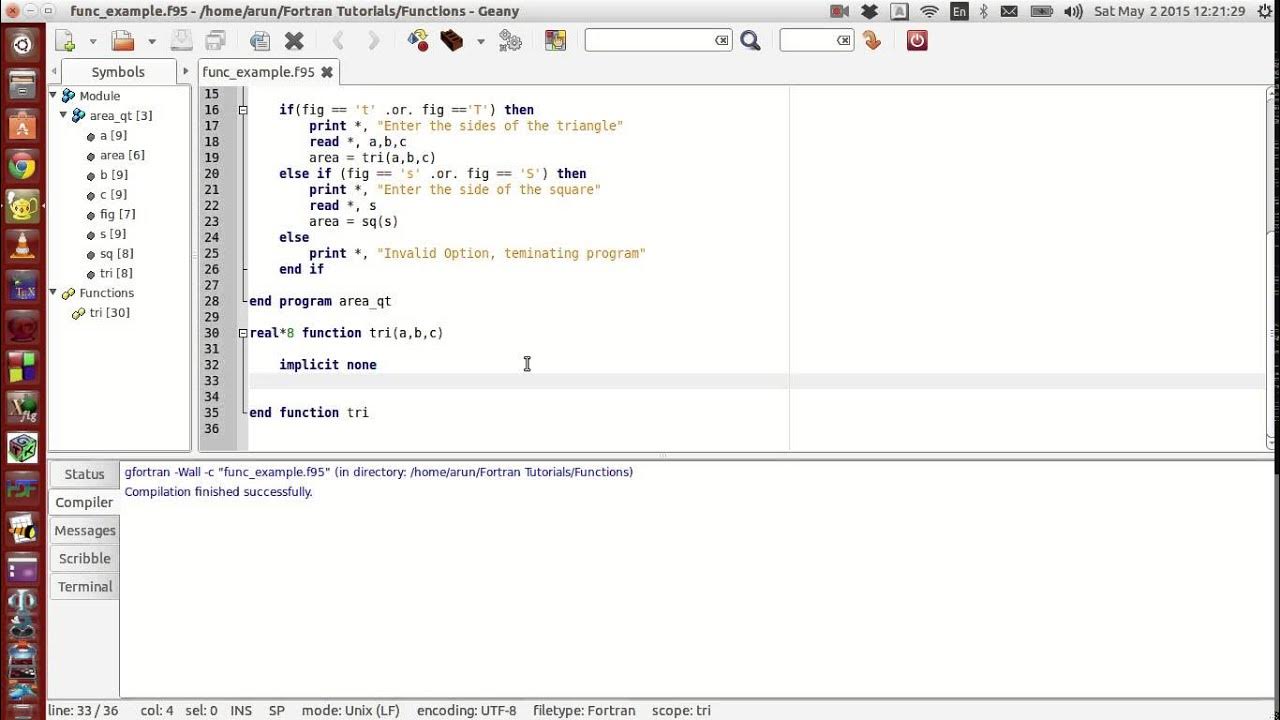 Fortran Programming Tutorials (Revised) : 031 : Intro to Functions - YouTube