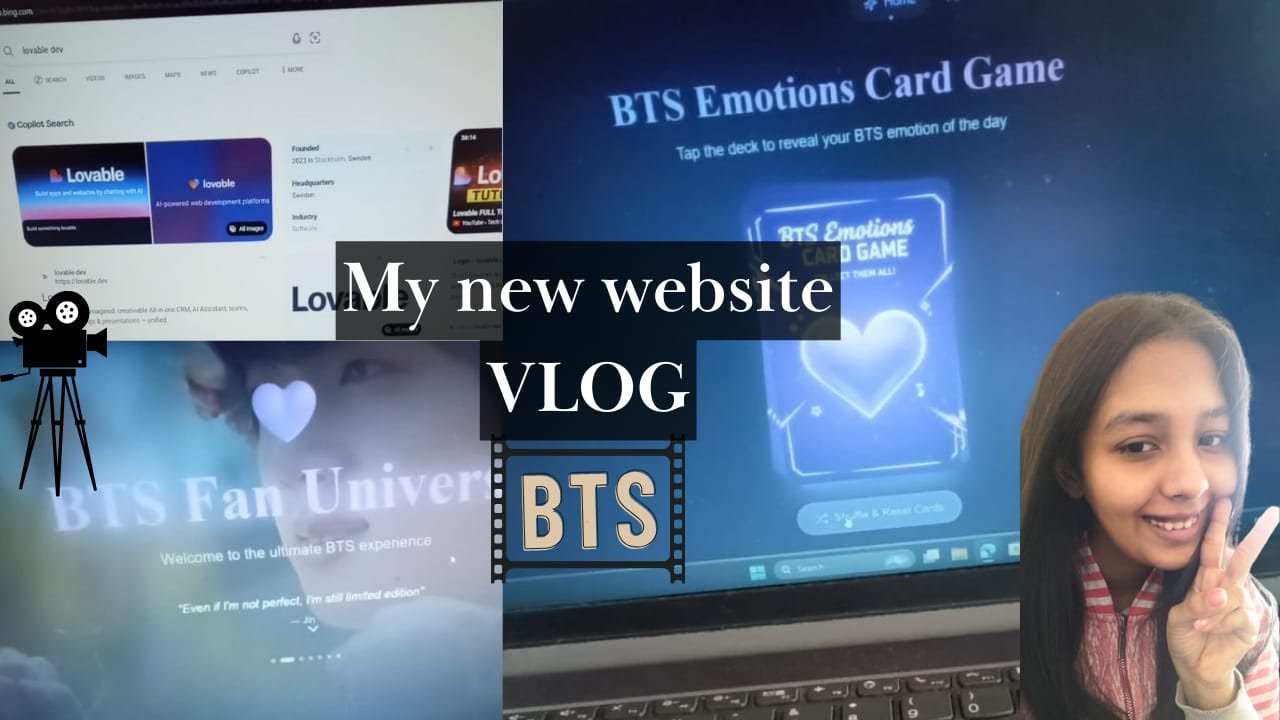 BTS Website SNEAK PEEK! (My First Vlog) - YouTube