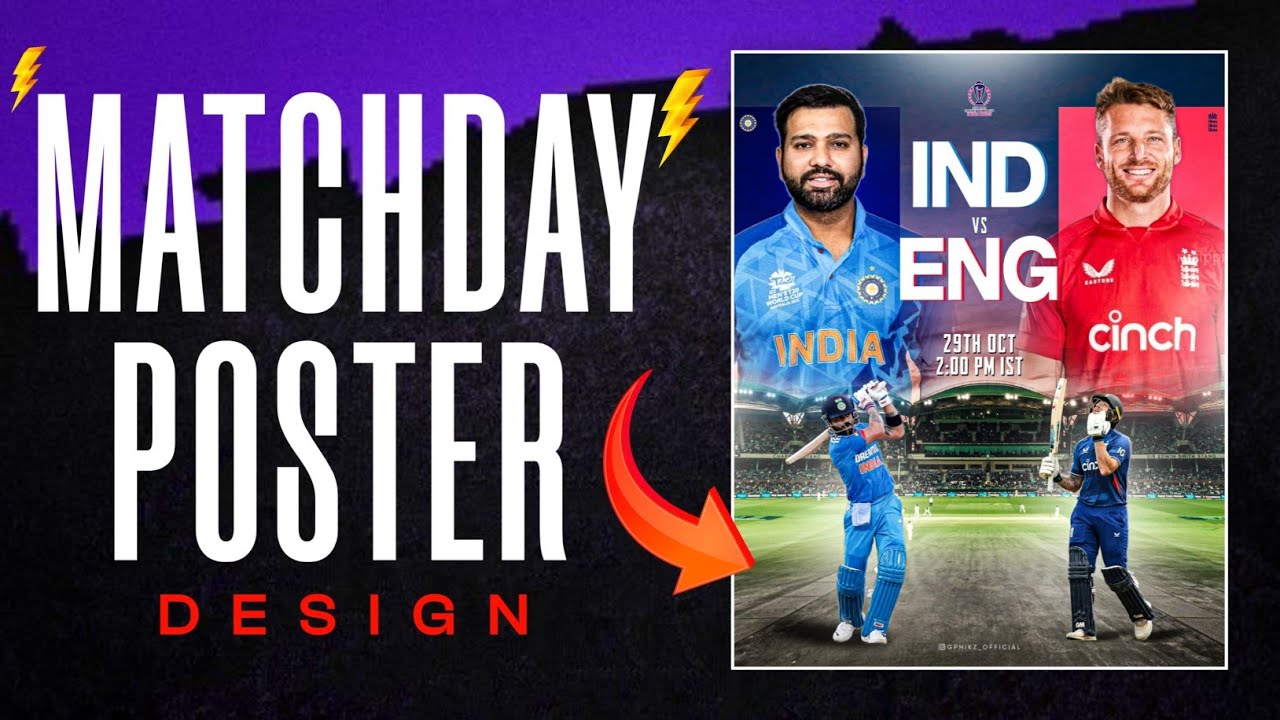 Cricket Match Day Poster Create in PicsArt | PicsArt Tutorial | GPHIKZ ...