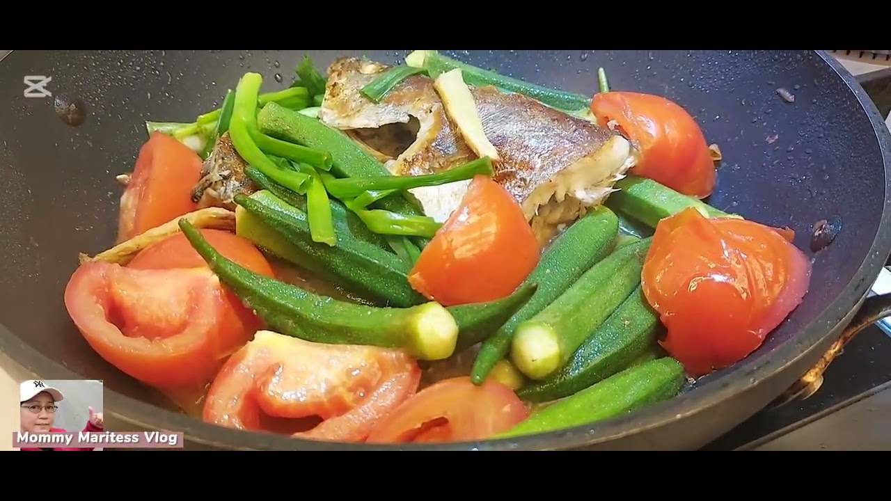 Fied fish with ladys finger and tomato // recipe//cooking ...