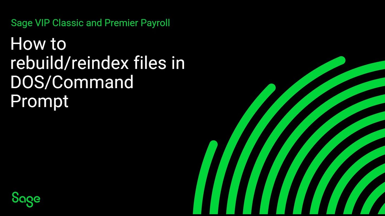 How to rebuild/reindex files in DOS/Command Prompt - YouTube