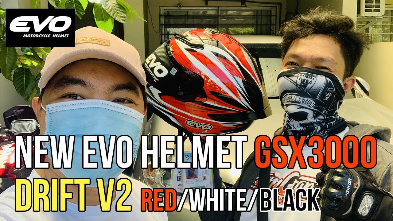 NEW EVO GSX3000 DRIFT V2 (RED) | EVO HELMET - YouTube