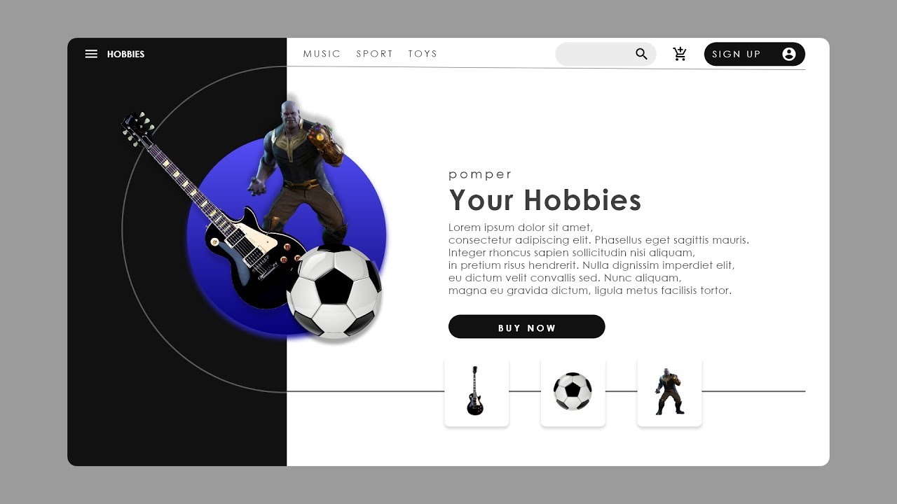 Design UI E Commerce Hobbies Website - YouTube