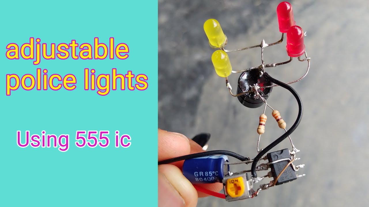 How to make Police light/ Flip flops light - YouTube