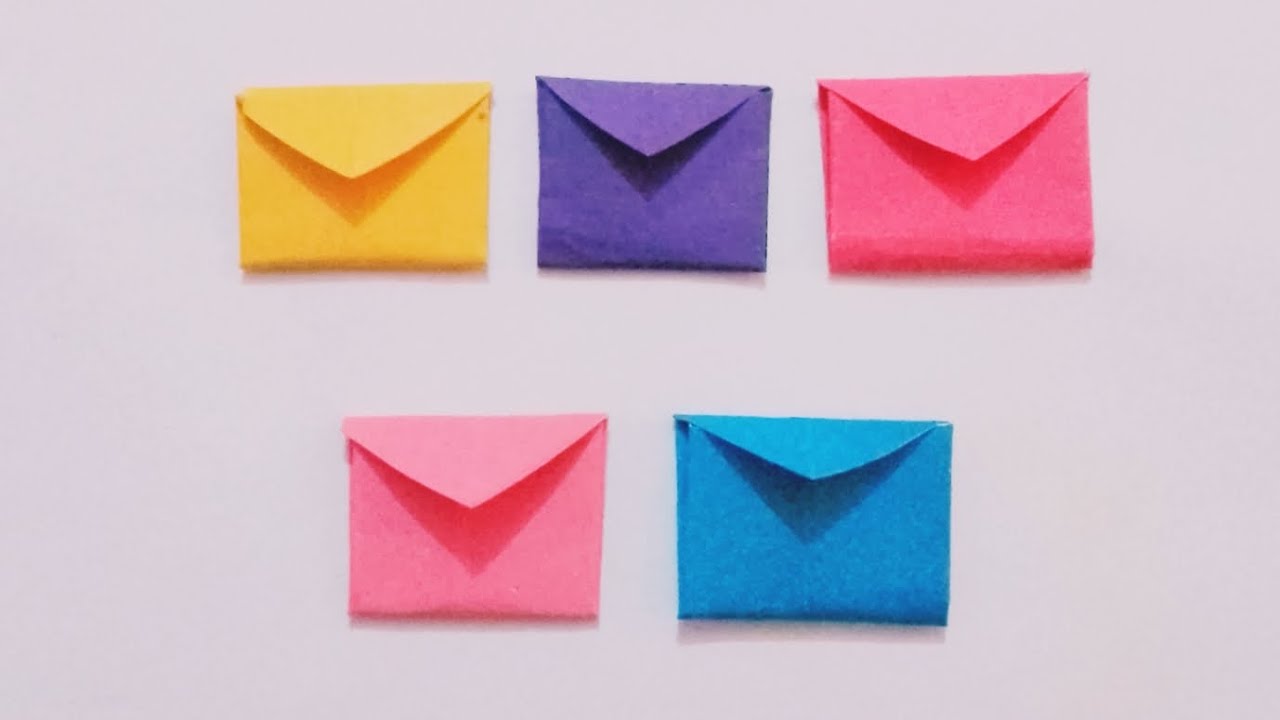 Diy mini envelope with heart/ heart card/ easy craft idea - YouTube