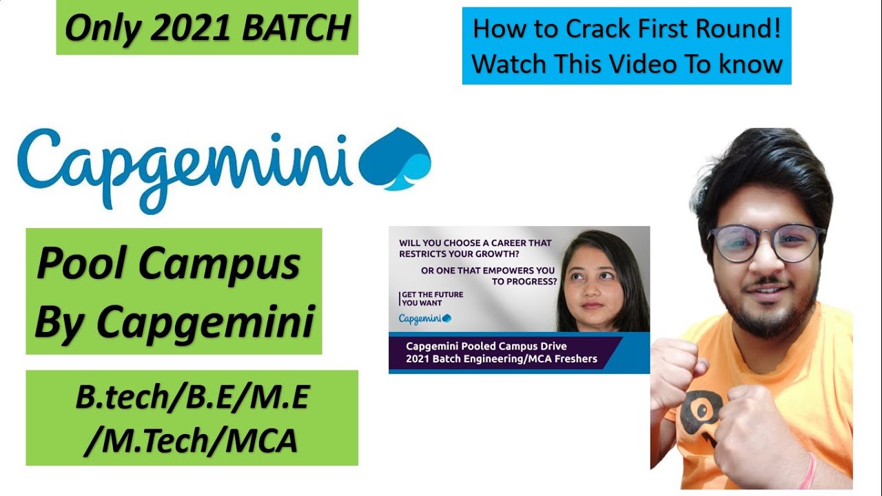 Capgemini Pool Campus for 2021 Batch | Latest off Campus 2021 Drive 🔥🔥 ...