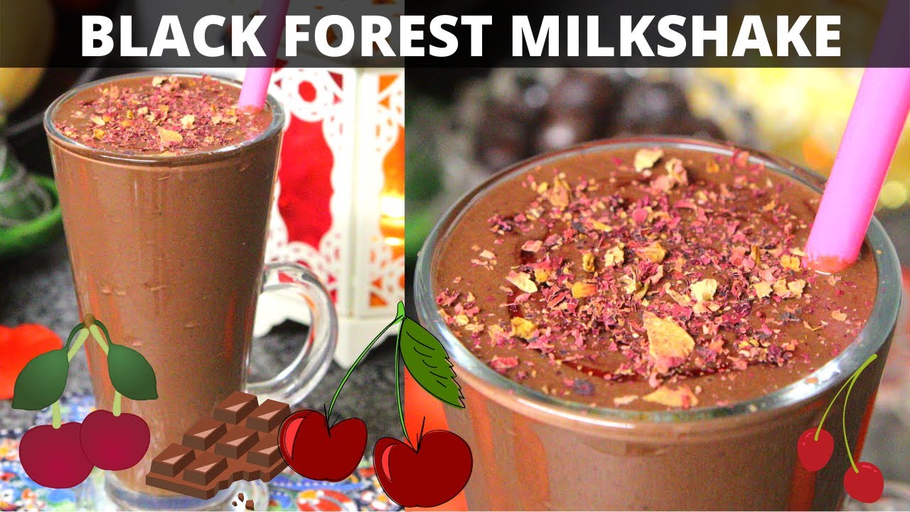 Black Forest Milkshake - Chocolate and Cherry Shake Recipe - YouTube
