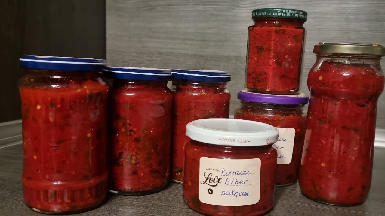 Kırmızı biber salçasının hazırlanması |Making red pepper paste ...