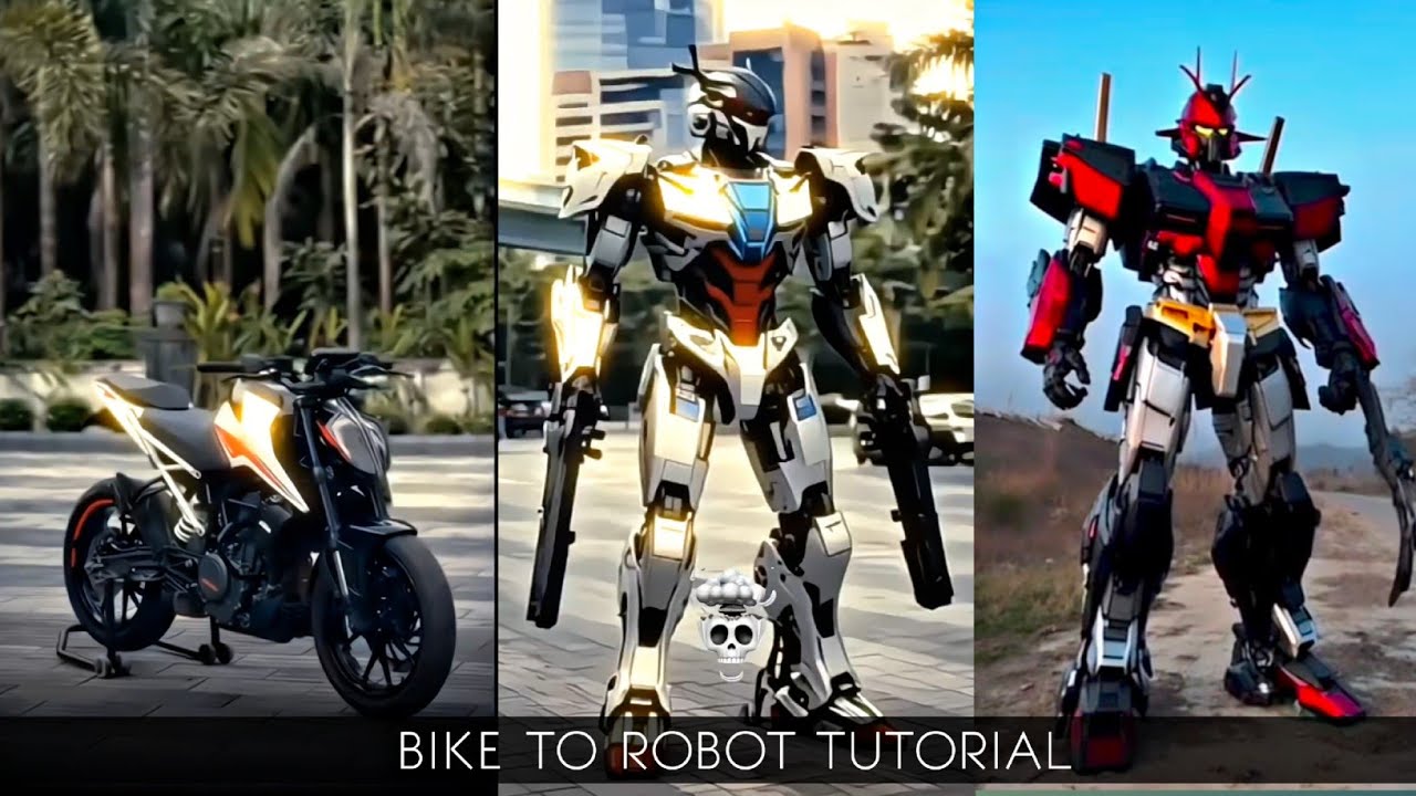 BIKE TO ROBOT💀 -Transformation video editing tutorial | bike to robot instagram trending reels ...