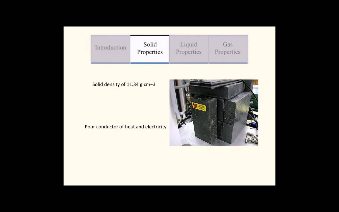 ChemWiki Elemental Minute: Lead (Physical Properties) - YouTube