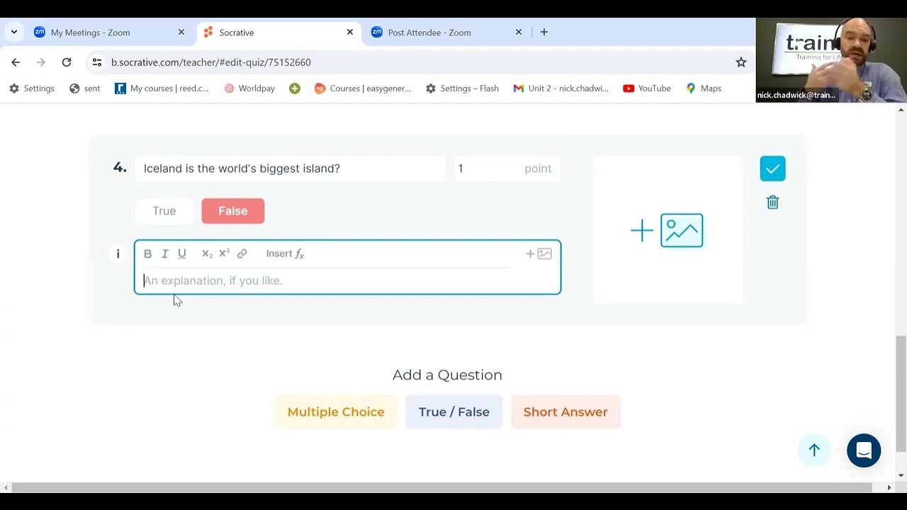 How to create a socrative quiz - YouTube