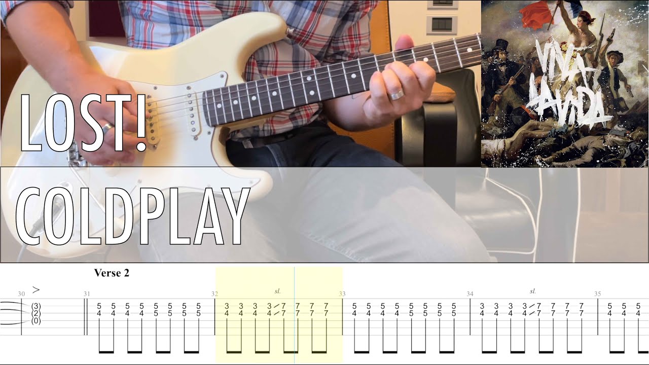 Lost! Coldplay Cover • Guitar Tab • Tutorial • Lesson - YouTube