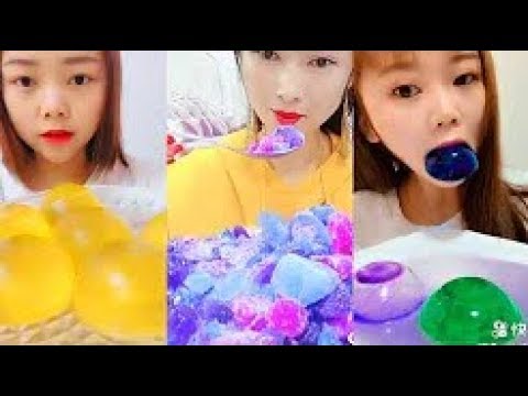 Renkli Buz Yemek♡ // Buz Yeme Videoları İle Rahatlayın // Ice eating || ASMR