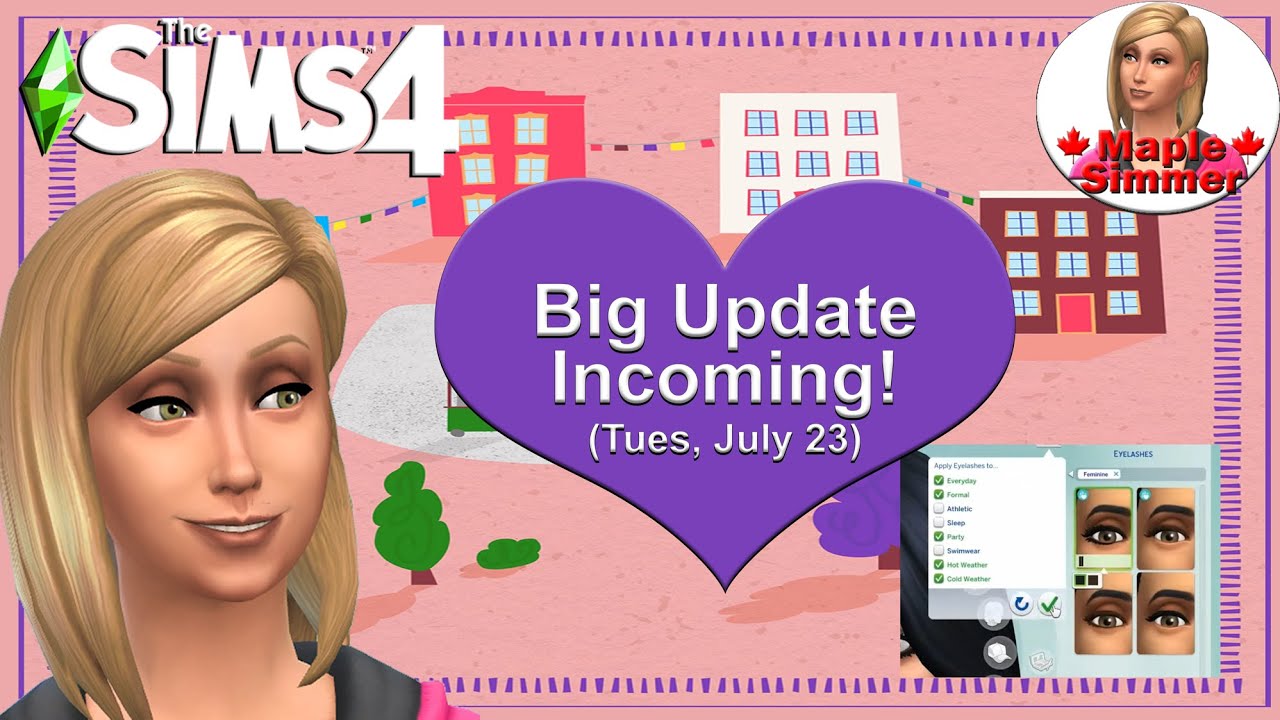 Big Update Tomorrow (Tues, July 23)! (Sims 4 News) - YouTube