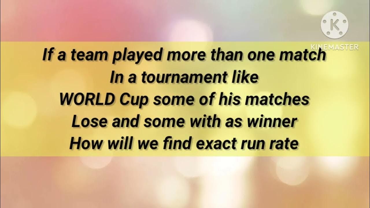 what is NRR. Net Run Rate kia hai. how to calculate Net Run Rate of a ...