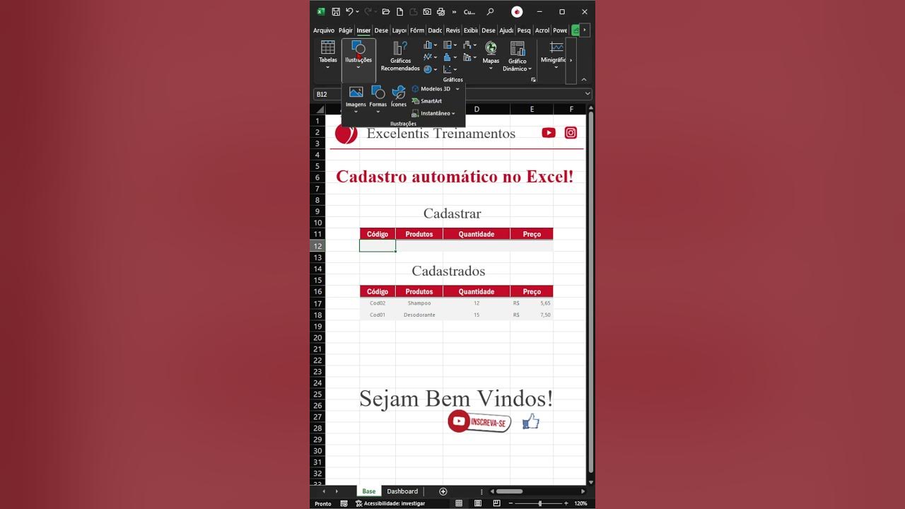 [EXCEL] Cadastro automático com Macro no #excel #aprendeexcel #excelbr #dashboard #planilhas ...