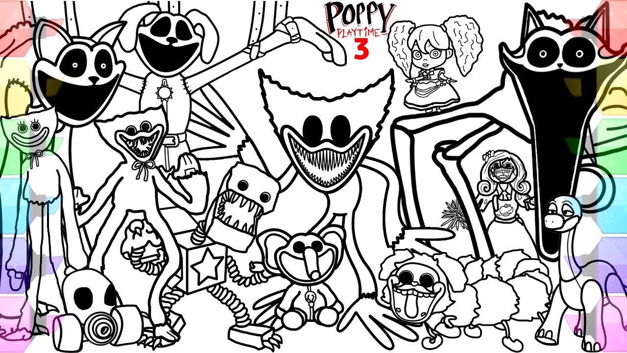 Poppy Playtime Chapter 3 New Coloring Pages / How To Color All New ...