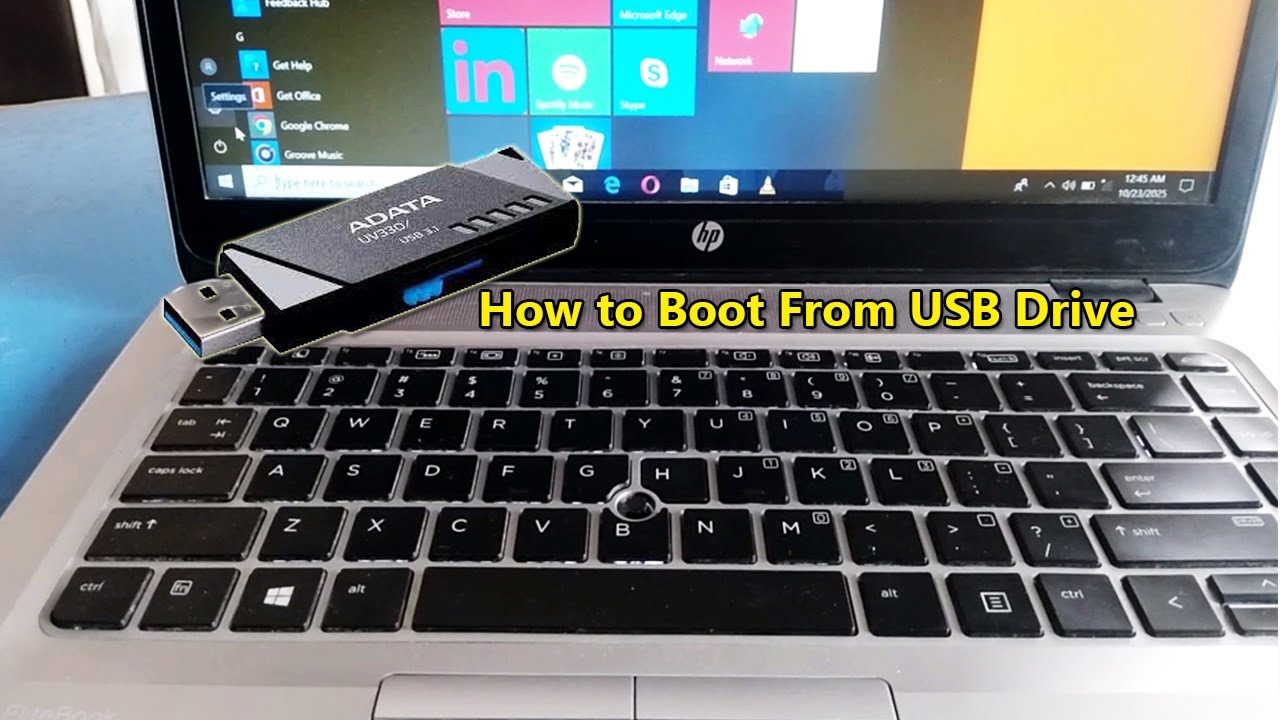 How to Boot from USB Drive on HP Laptop | BIOS Settings & Boot Menu Key ...