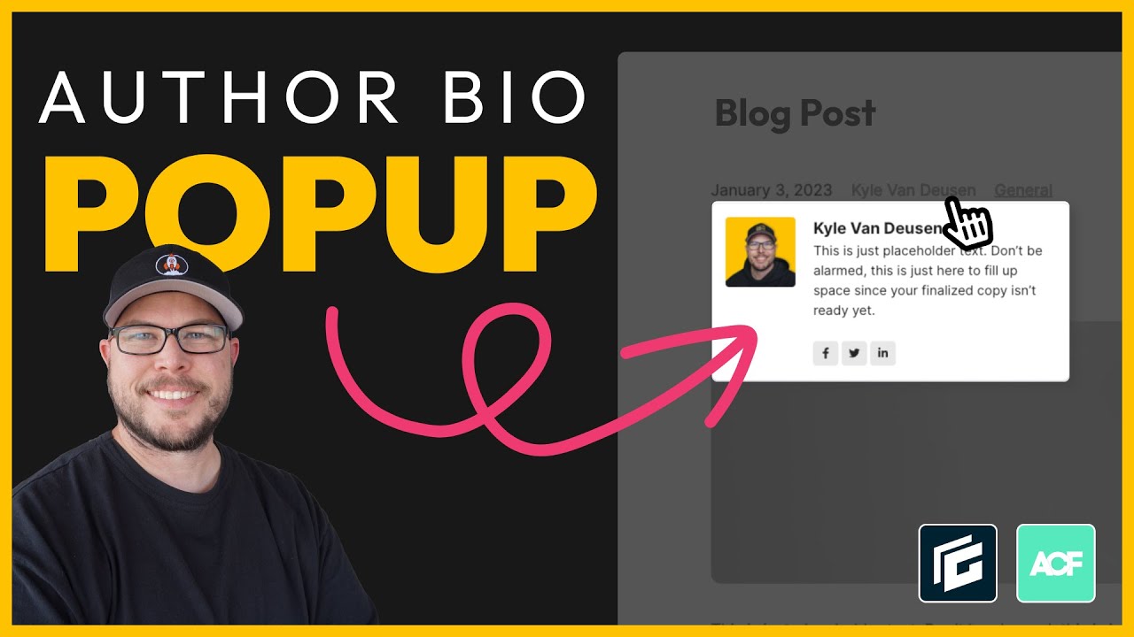 Dynamic Author Bio Popup With Generateblocks My New Favorite Trick Youtube