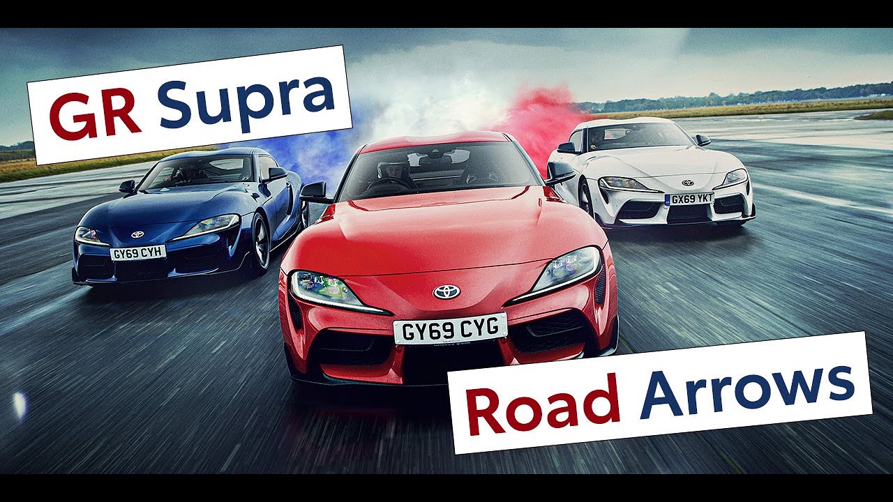 Toyota GR Supra Road Arrows precision driving display - YouTube