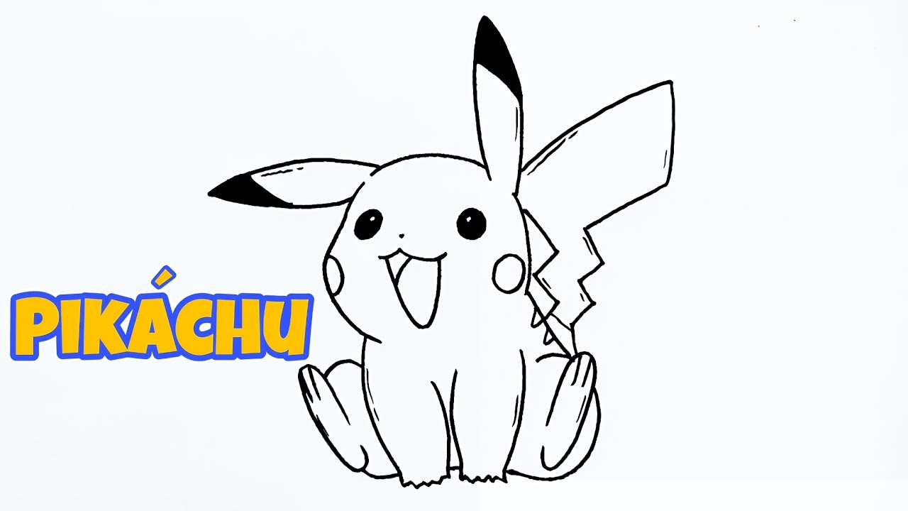 Cara menggambar Pikachu | Pokemon - YouTube