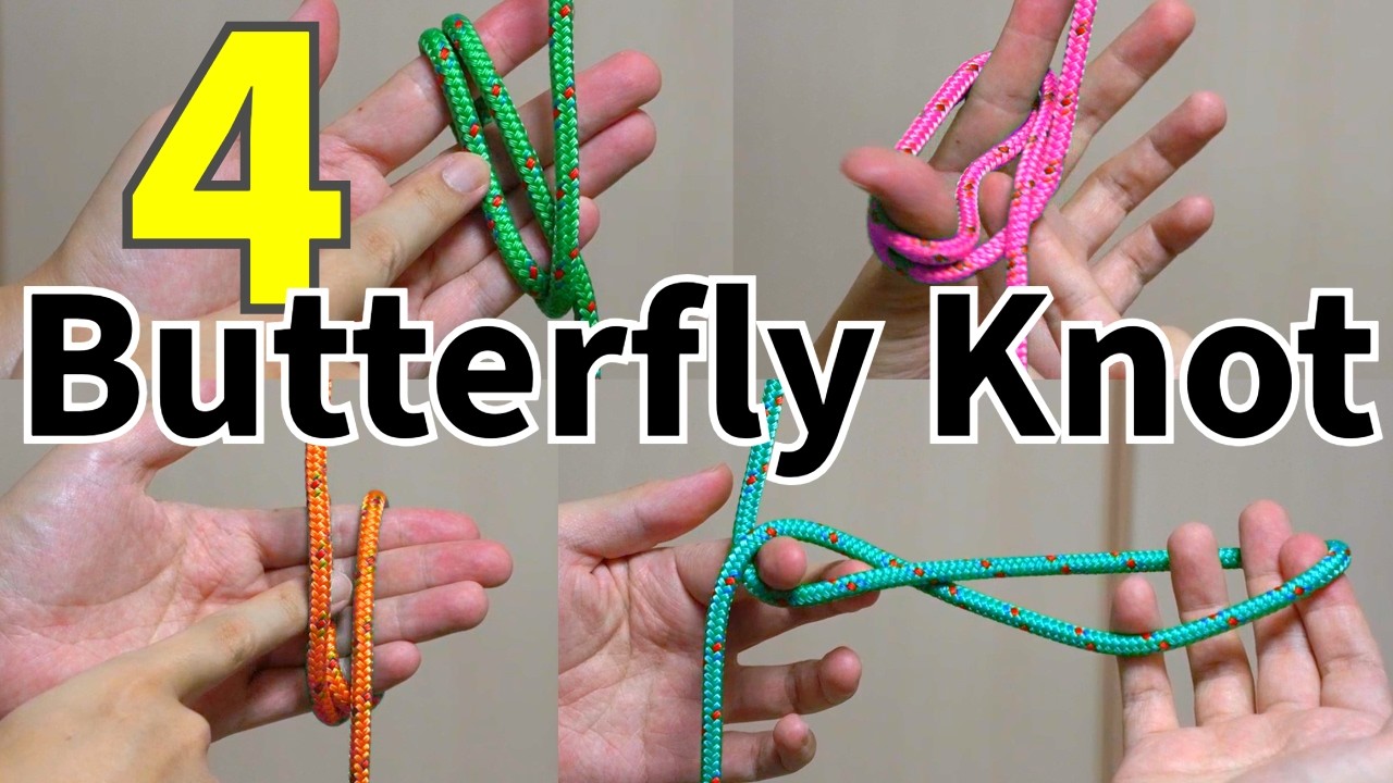 Butterfly Knot Variations Exploring Different Tying Methods - YouTube