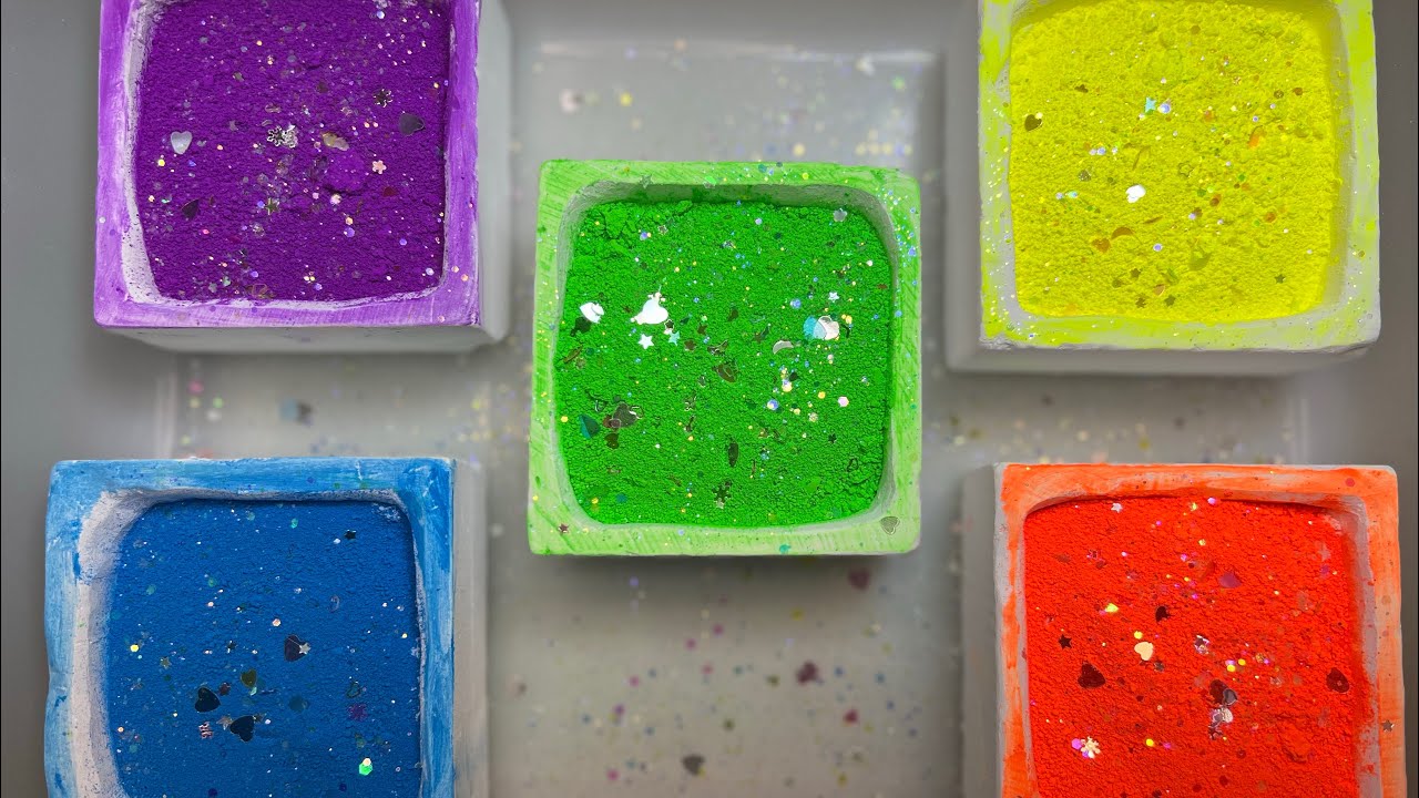 🌈💥NEON GYM CHALK EXPLOSIONS 💥🌈// ASMR // GYM CHALK BOMBS // SATISFYING ...