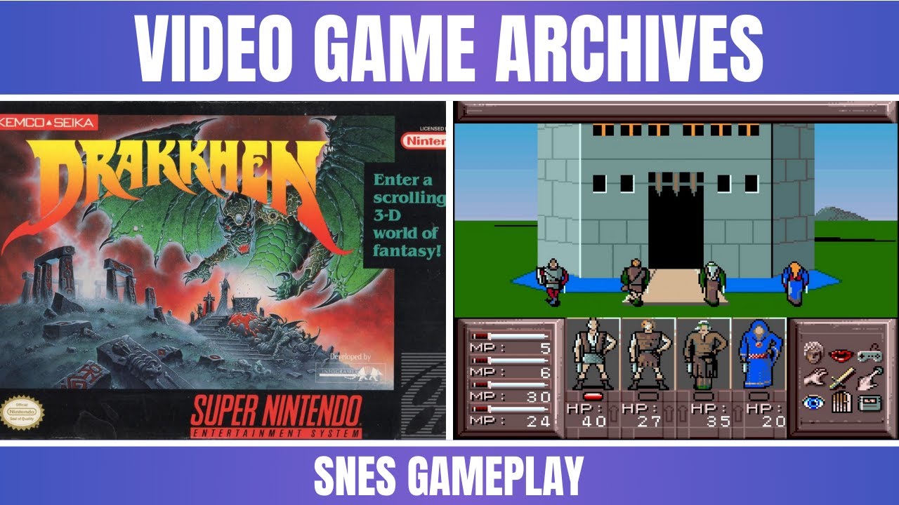 Video Game Archives | Drakkhen (1991) SNES / Evercade Gameplay - YouTube