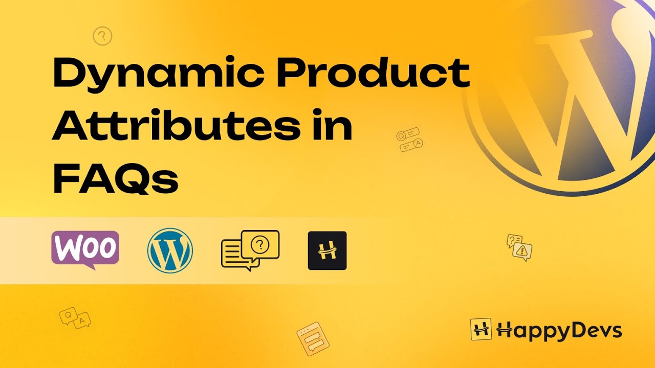 Setup Dynamic Product Attributes in WooCommerce FAQs - YouTube
