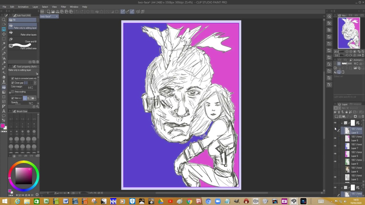 Two Face Changing Colors - YouTube