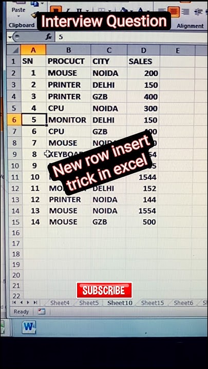 New row insert trick #excel #exceltips #exceltutorial #exceltricks #excelformula #shortfeed # ...
