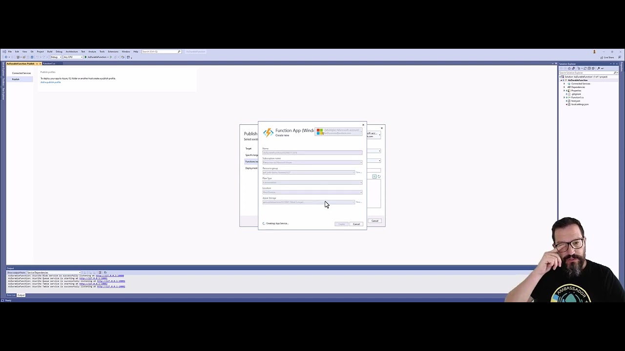Azure Function Deploy desde Visual Studio 2022 - YouTube