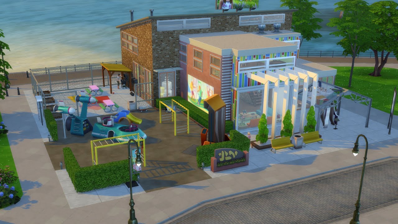 San Myshuno Recreation Center 🎨🧩🏊‍♀️- Sims 4 Speed Build - YouTube
