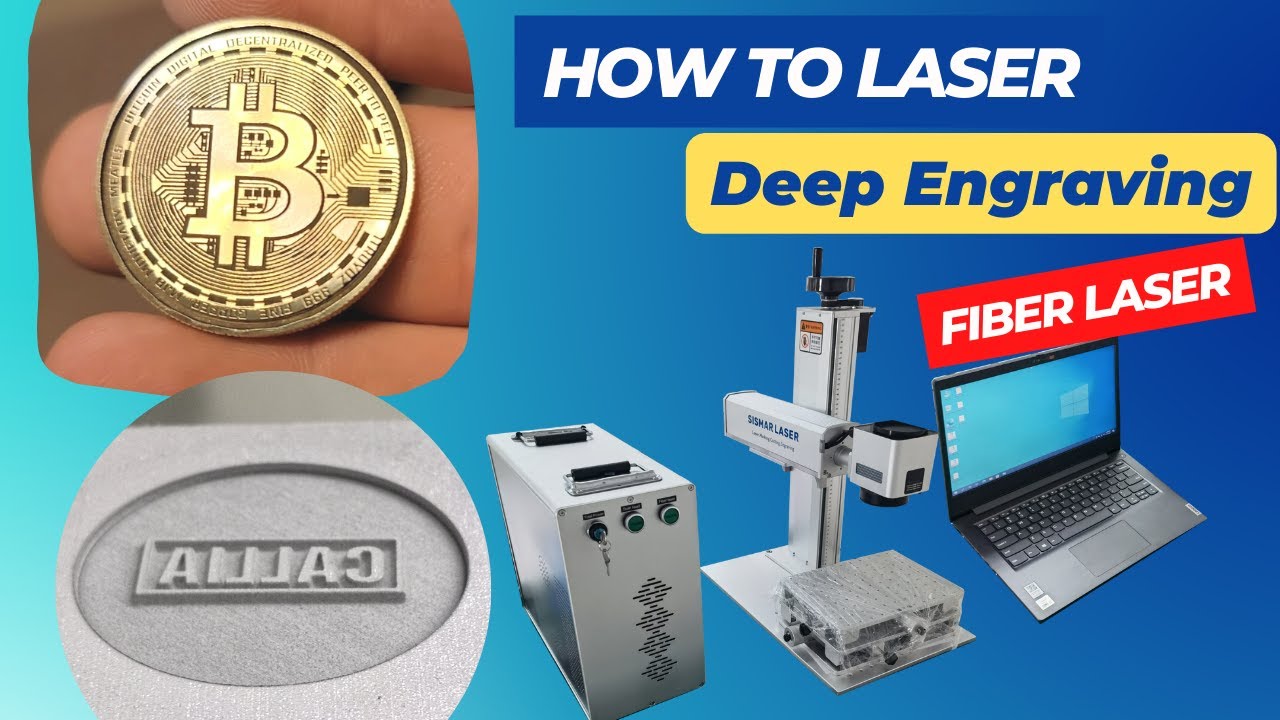 How to laser deep engraving on aluminum | 50W 60W Fiber Laser Marking ...